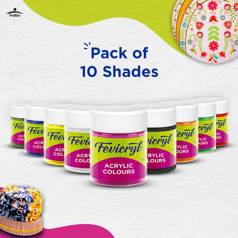 Fevicryl Acrylic Colours 10 Shades – JorShor