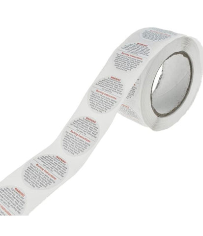 Candle warning stickers small size – JorShor